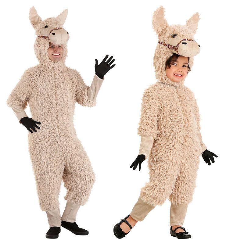 Family Animal Alpaca Costume For Adult And Kids