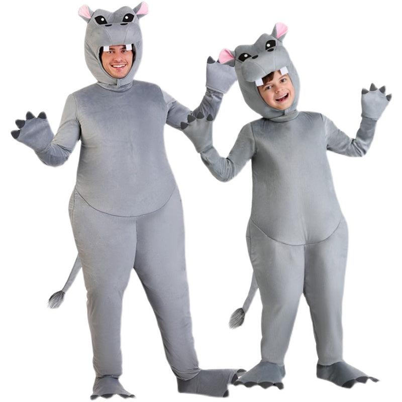 Family Animal Hippo Costume For Adult And Kids