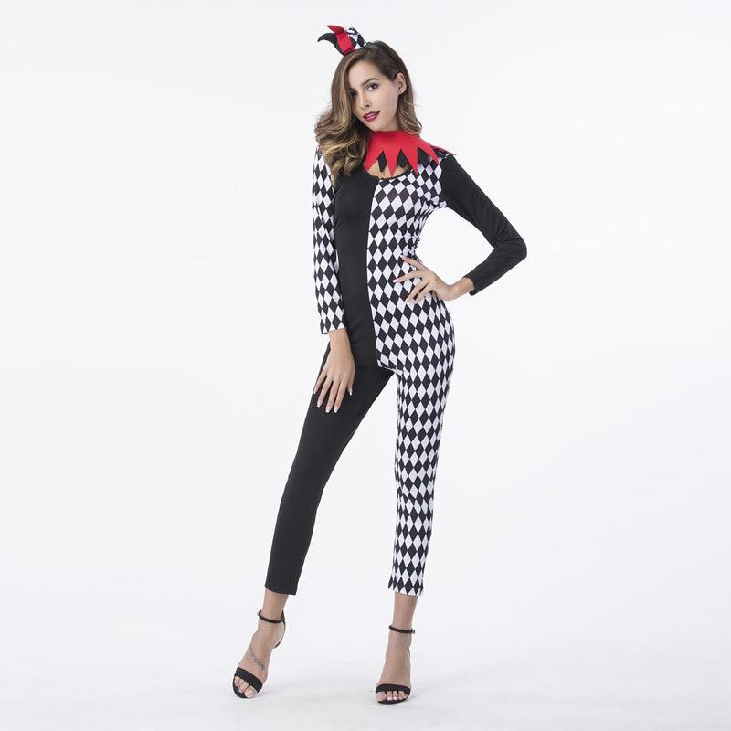 Adult Plus Size Dark Jester Costume Suit
