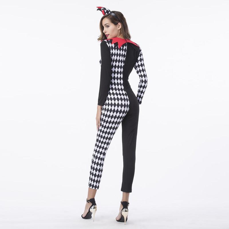 Adult Plus Size Dark Jester Costume Suit