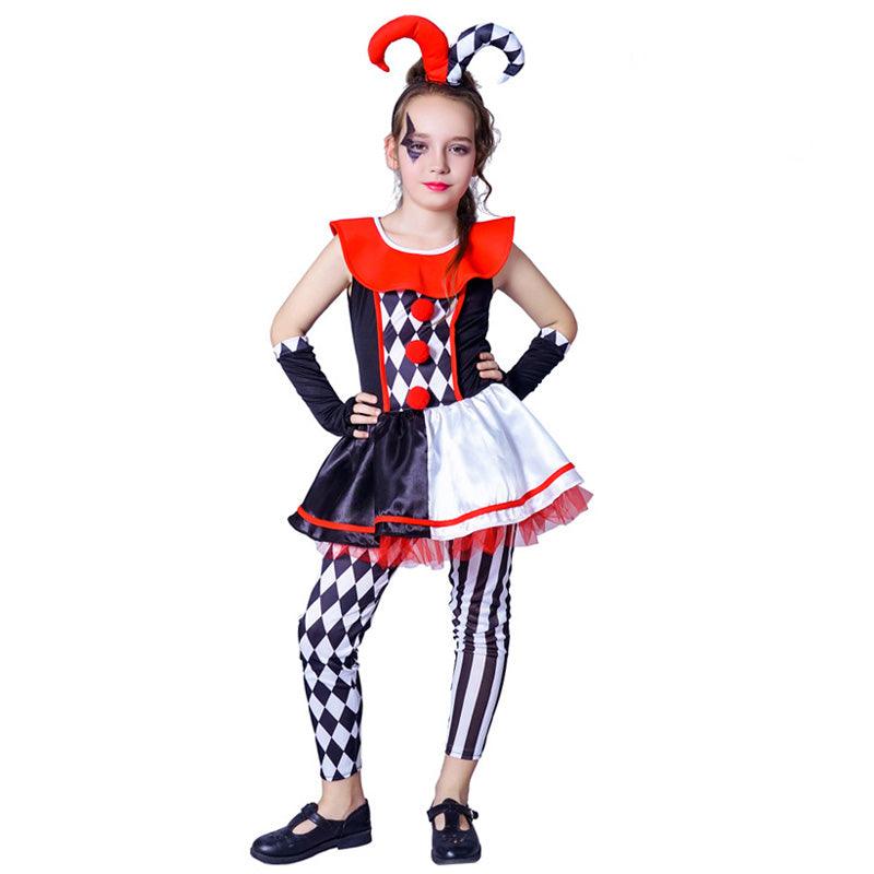 Girl’s Deluxe Evil Jester Kids Costume