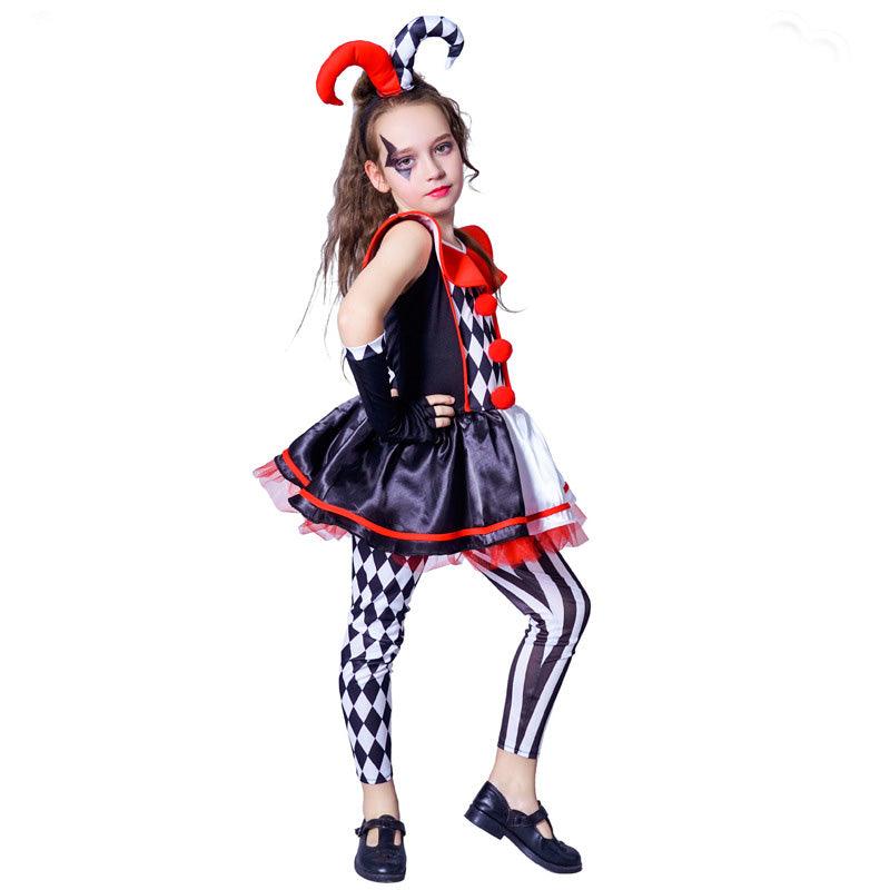 Girl’s Deluxe Evil Jester Kids Costume