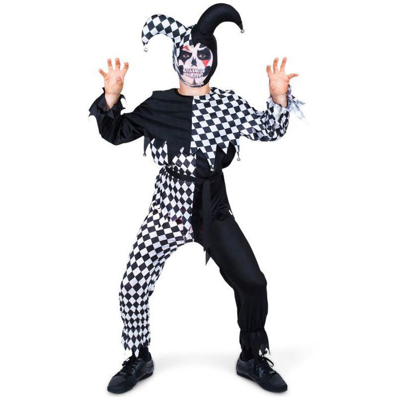 Scary Jester Kids Costume