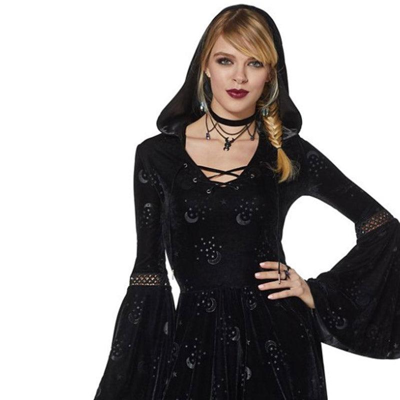 Adult Black Halloween Ghost Bride Costume