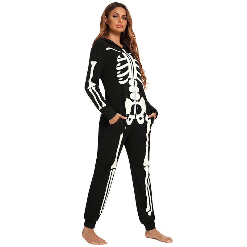 Skeleton Halloween Parent-Child Pajamas Funny Family Costumes